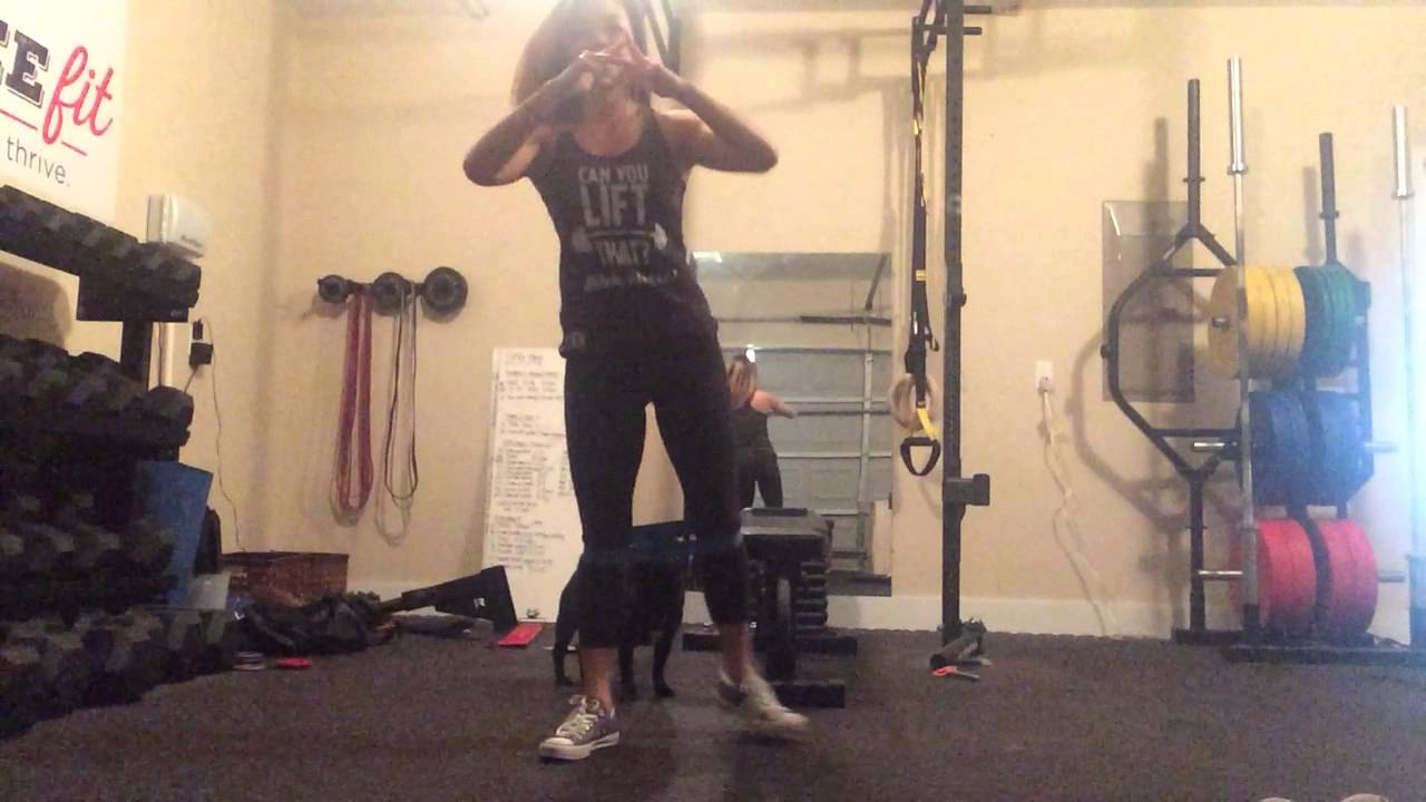Exercise Demo: Banded Bodyweight Squat to Reverse Lunge - YouTube