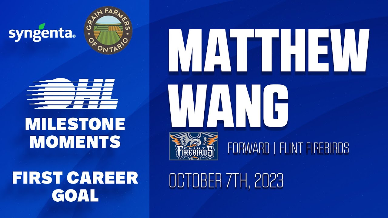 OHL Milestones | Matthew Wang | First Career Goal - YouTube