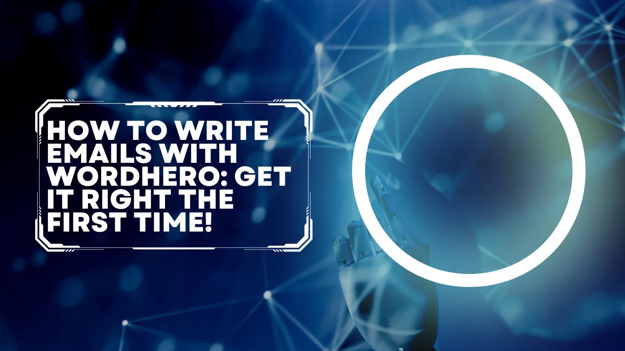 How to write emails with Wordhero: Get it right the first time! - YouTube