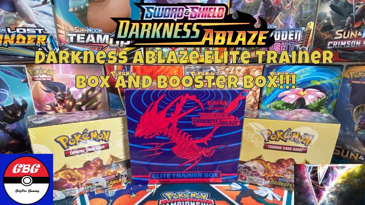 Darkness Ablaze Elite Trainer Box and Booster Box Opening!!! - YouTube