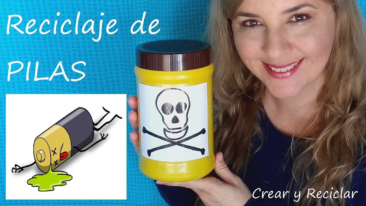 Contenedor para separar y reciclar las pilas o baterías - YouTube