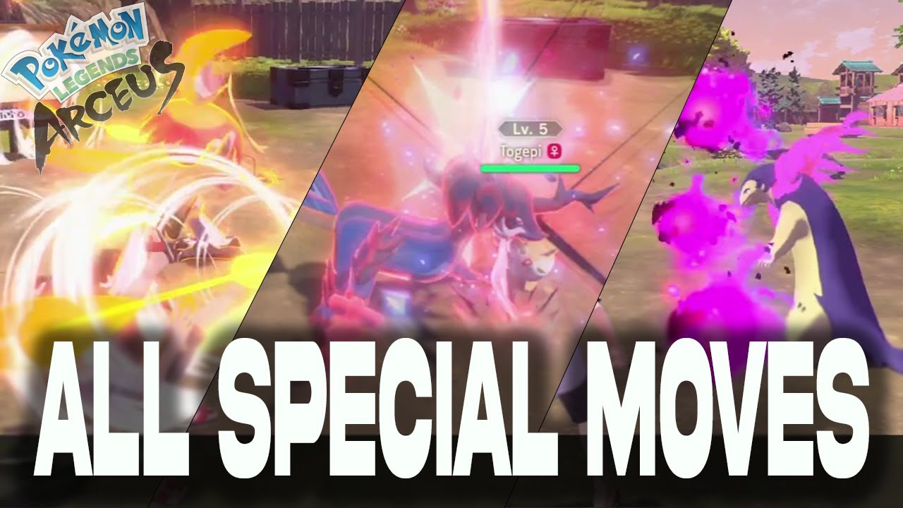 Pokemon Legends Arceus - All Starter Evolution Special Moves (SPOILERS ...