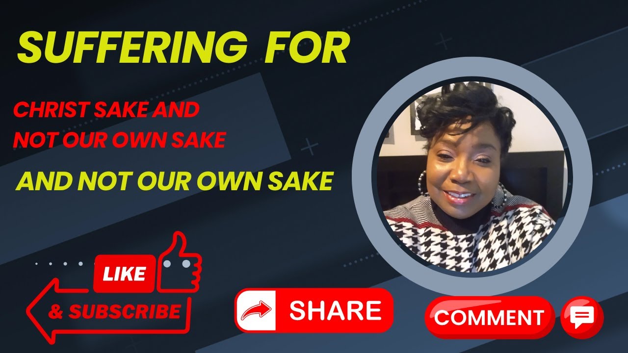 What it means to suffer for Christ Sake. 1 Peter 4 - YouTube