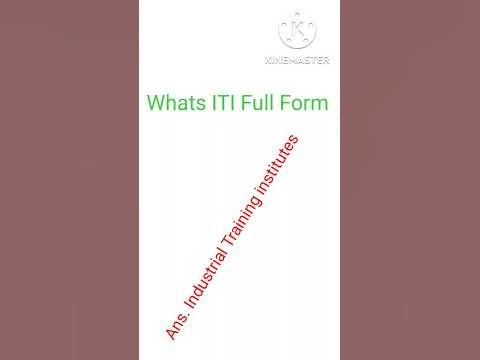ITI Full Tech Support ITI Full Form ITI kya hai - YouTube