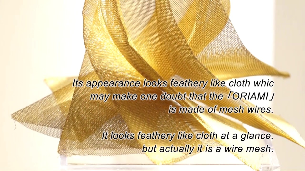 origami (paper-craft) made from wire mesh! The world first skill ...