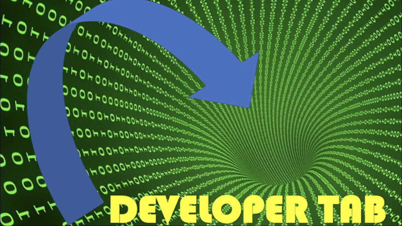 Add The Developer Tab To Excel Ribbon YouTube Add The Developer Tab To Excel Ribbon YouTube