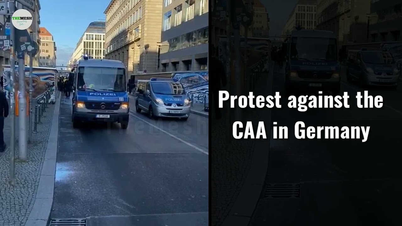 CAA Protest in Berlin: Protesters marched on the road against the CAA ...
