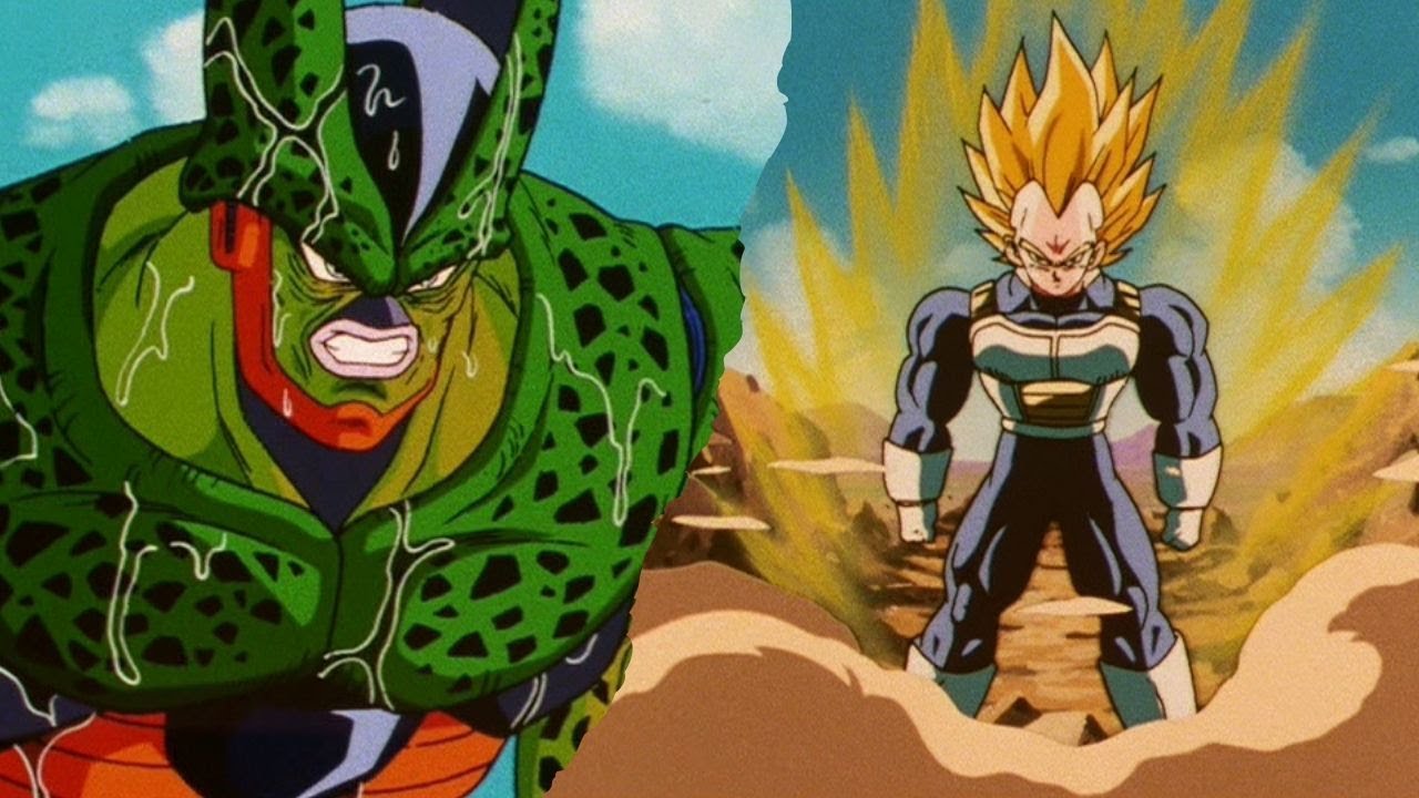 Super Vegeta vs Semi Perfect Cell Best Part (Japanese) - YouTube