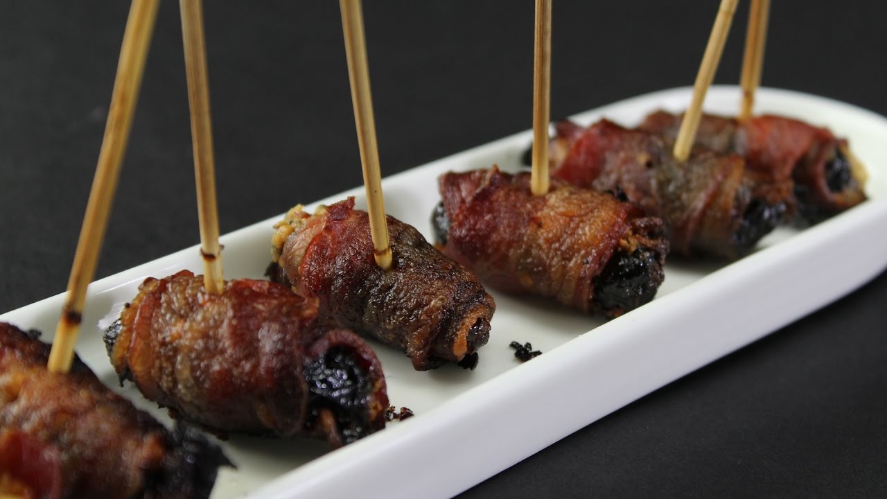 Bacon Wrapped Prunes | Sanjeev Kapoor Khazana - YouTube