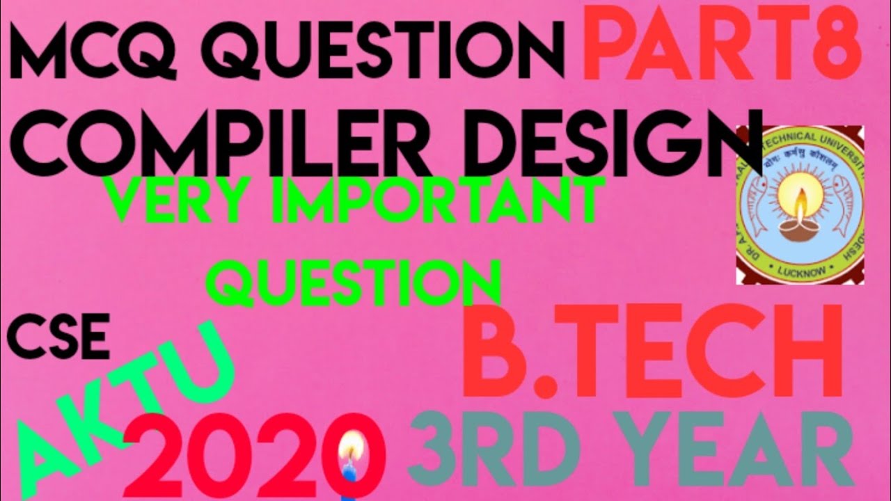 #CompilerDesignMcqQuestion#Aktu#Cse Compiler Design MCQ question# ...