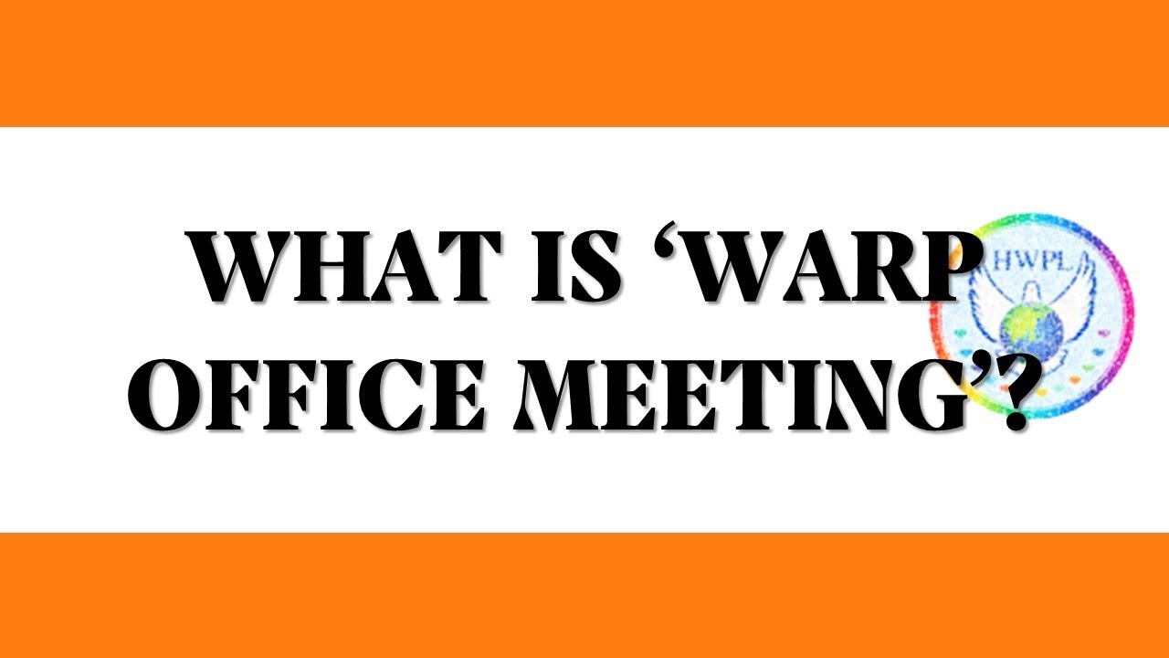 [RH] Reality of HWPL: What is WARP Office? ***Religious Figure MUST ...