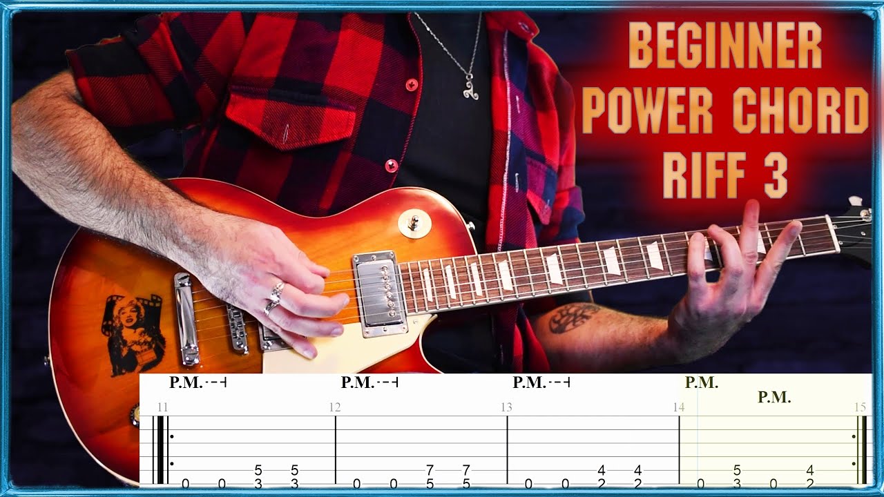 Power Chord Riff 3 With Tabs | Beginner Guitar Series in Under 1 Minute ...