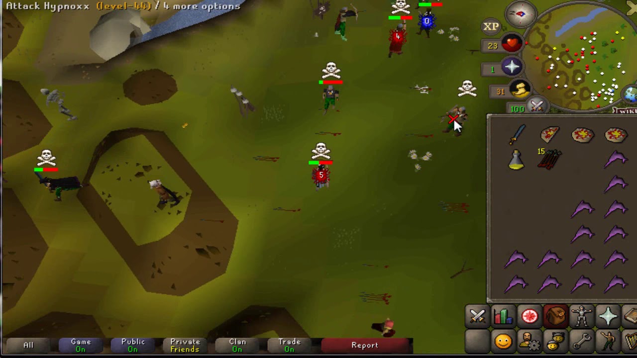 osrs pking f2p 42 de combat - YouTube