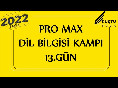 Pro Max | Dil Bilgisi Kampı | 13.GÜN | Karma Soru Çözümü | RÜŞTÜ HOCA