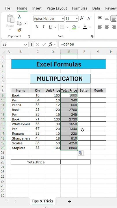 How to multiply a full column in Excel? - YouTube