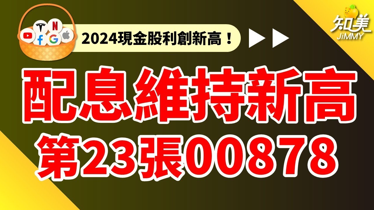 【00878配息維持新高超穩定！】｜你也可以爽領破萬元現金股利！｜無腦買進第23張00878｜27歲開始存股酸民超羨慕～｜00878（國泰永續高股息）｜知美JiMMY - YouTube