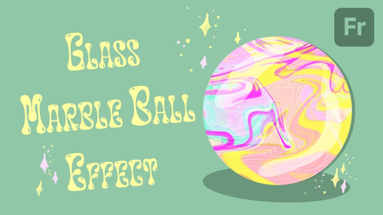 Create Glass Marble Ball Effect in Adobe Fresco App on iPad | Colorful ...
