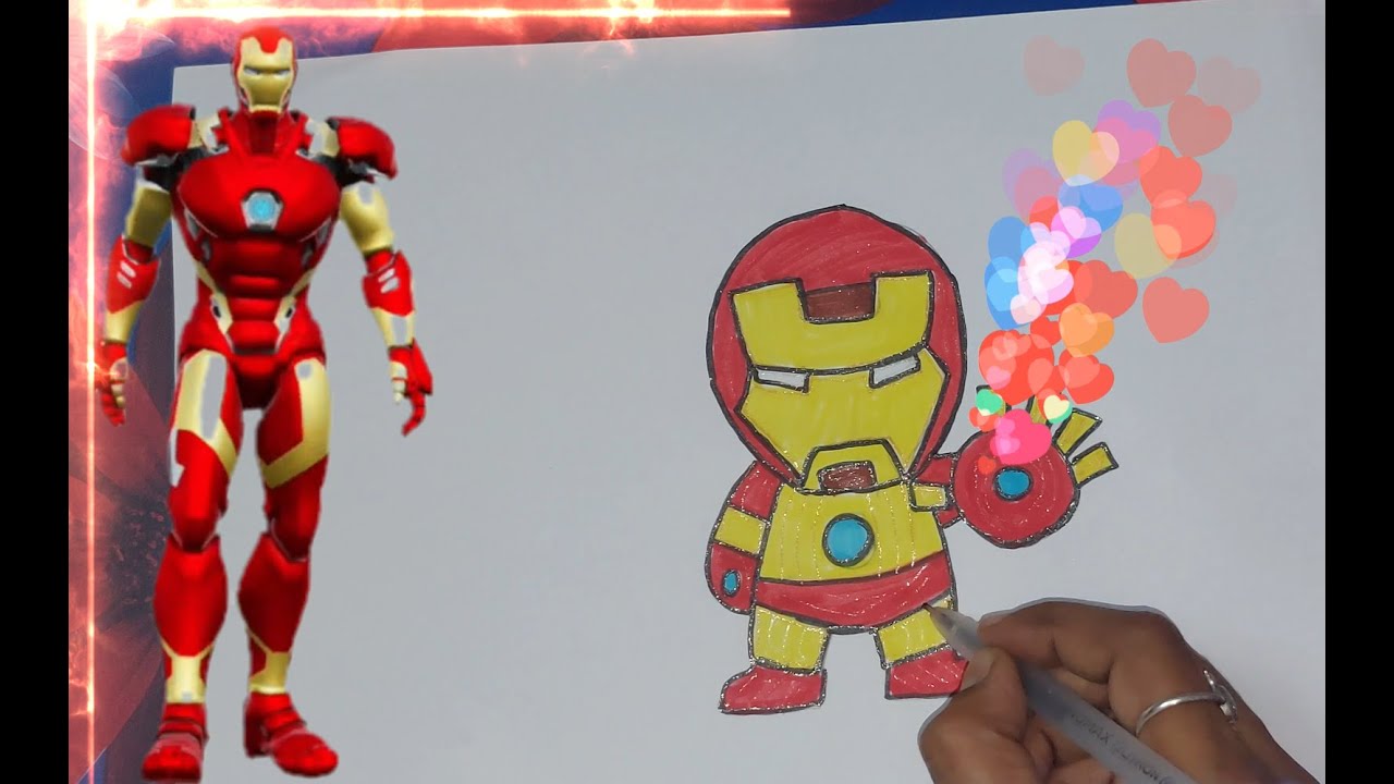 How to draw IRON MAN with the help of LAPTOP ??? #ironman - YouTube