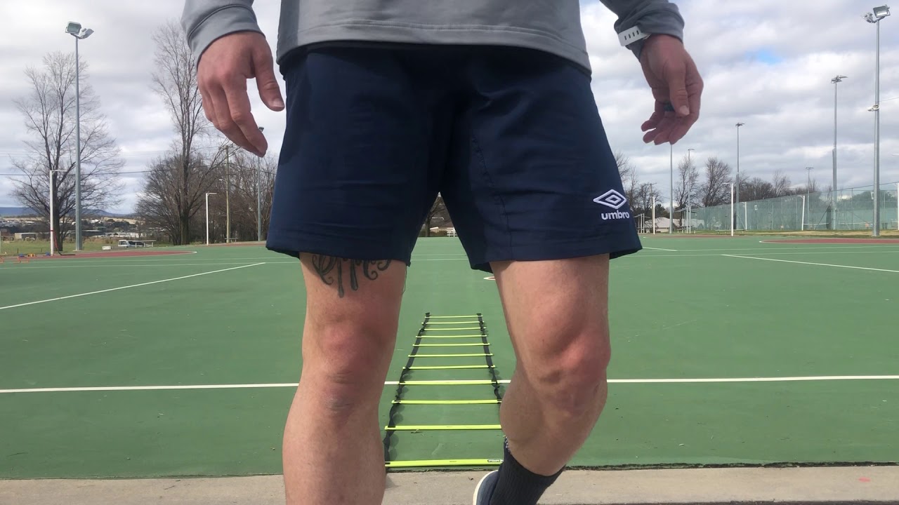 Agility Ladder Two Feet In Forward Fast Feet - YouTube