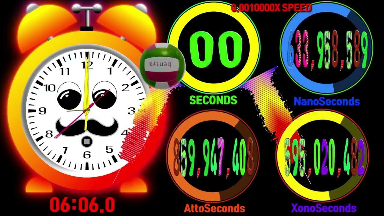 [Speed 0.001X] 1 second 0 nanosec 0 attosecond 0 xonosecond countdown ...