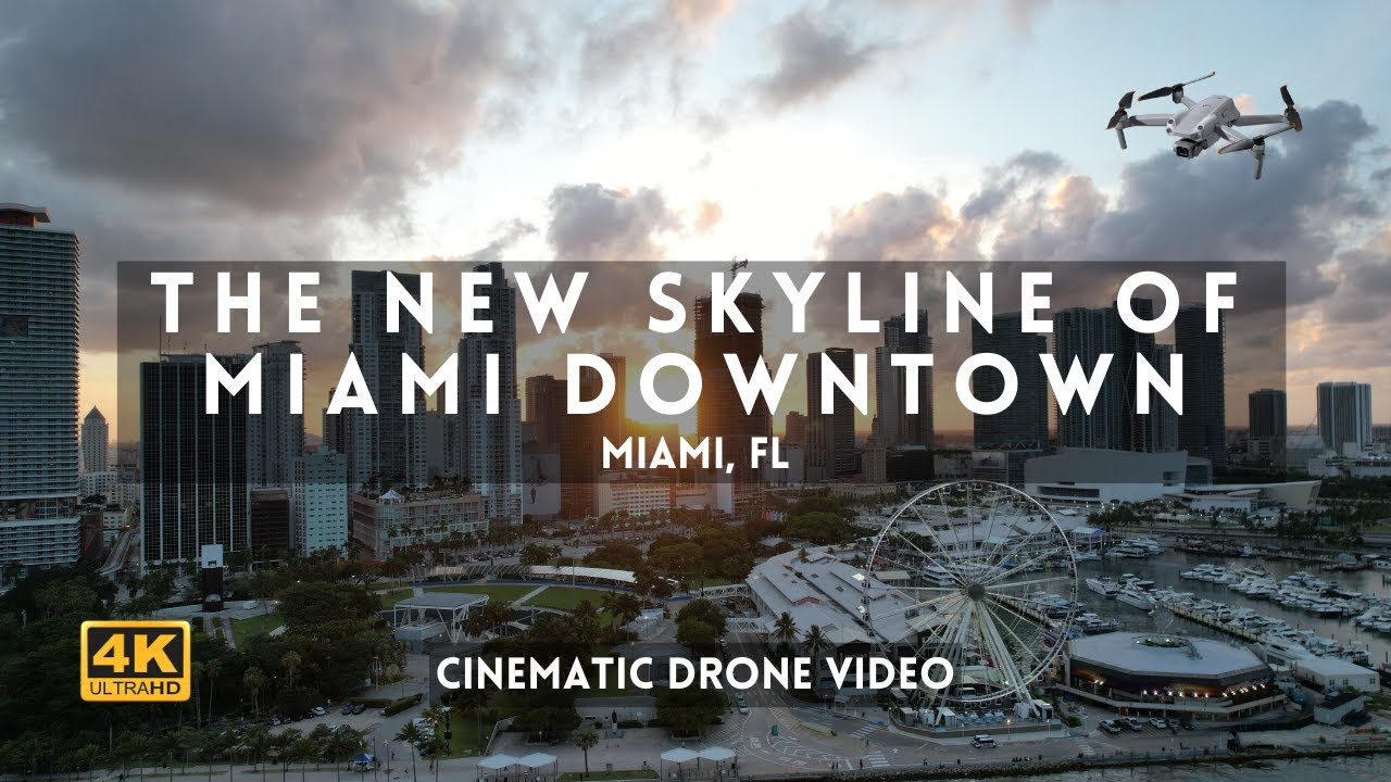 The new Skyline of Miami Downtown - [4k Miami Cinematic Drone Video ...