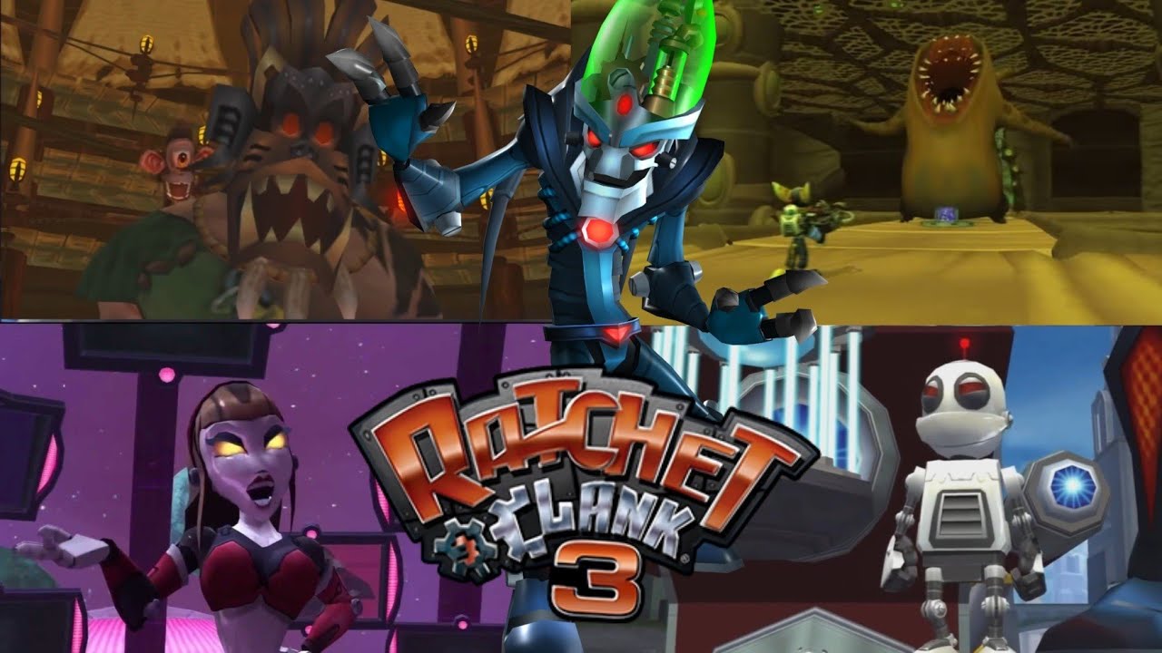 Ratchet & Clank 3: Up Your Arsenal (HD) Remaster - ALL BOSSES + SECRET ...