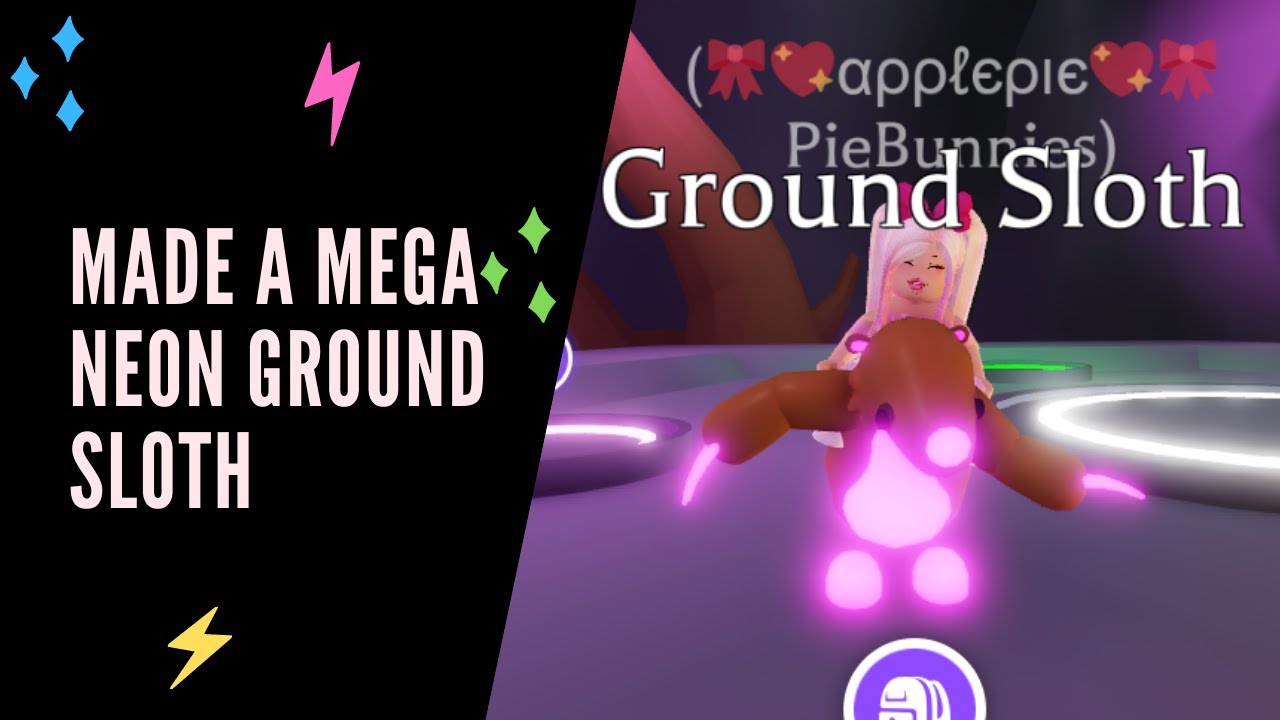 Making a MEGA NEON GROUND SLOTH! in Adopt Me on Roblox! - YouTube