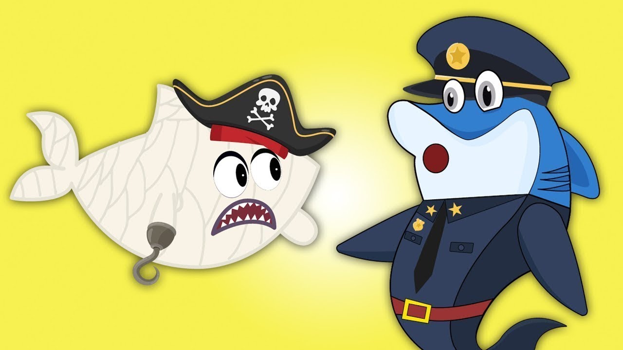 Police Shark Surprised When Pirate Shark turned into a Mummy - Baby ...