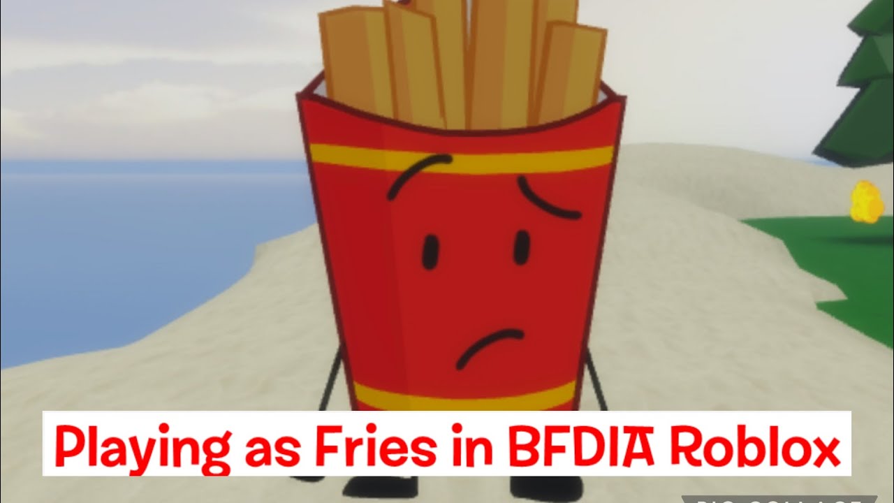 Playing As Fries In BFDIA Roblox - YouTube