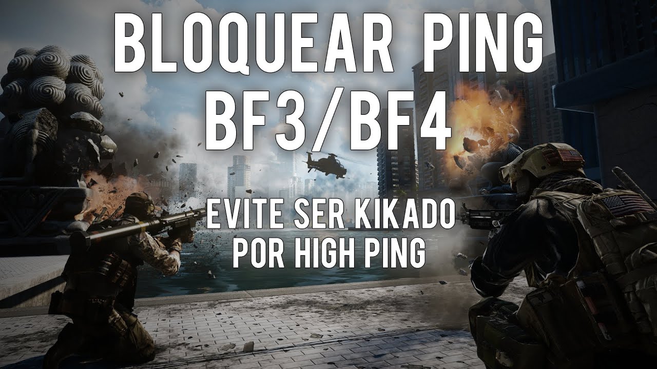 Tutorial: Bloquear ping para não ser kikado no BF3/BF4/BF1 por ping alto - YouTube