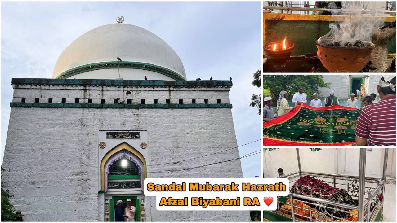 Sandal Mubarak Hazrath Shah Abdullah Afzal Biyabani Rifai RA Bhainsa ...