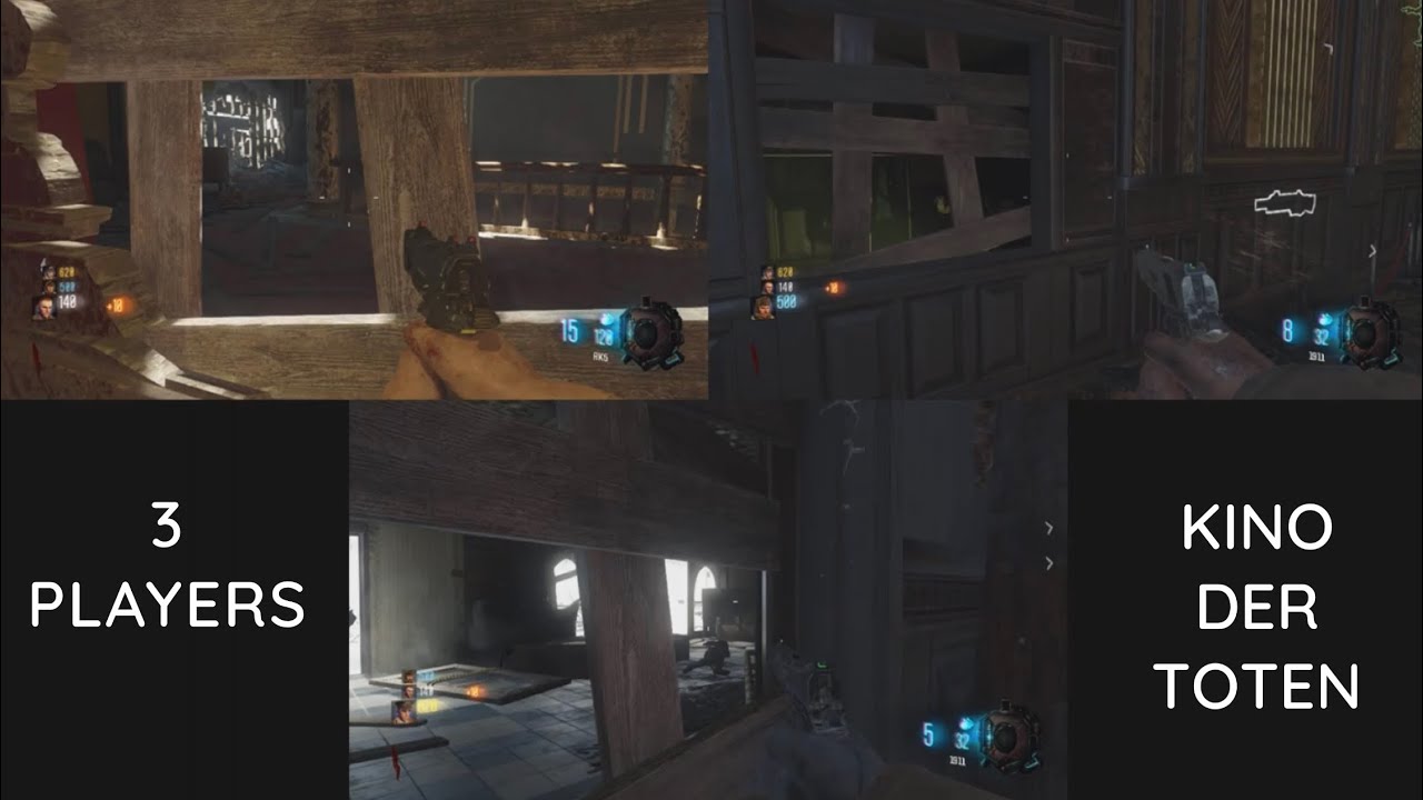 Black Ops 3: Kino Der toten, Zombies 3 Player Split-Screen Gameplay - YouTube