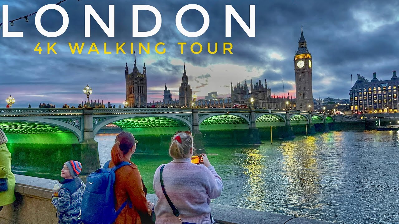 LONDON 4K HDR Walking Tour with Captions & Immersive Sound | London ...