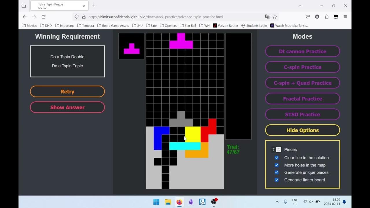 Tetris Practice Session 1 - YouTube
