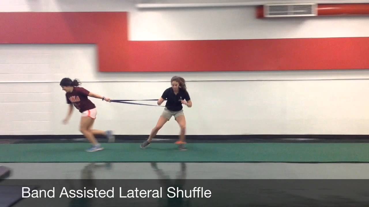 Band Assisted Lateral Shuffle - YouTube