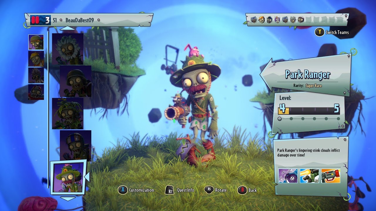 PARK RANGER Plants vs Zombies GW2 - YouTube