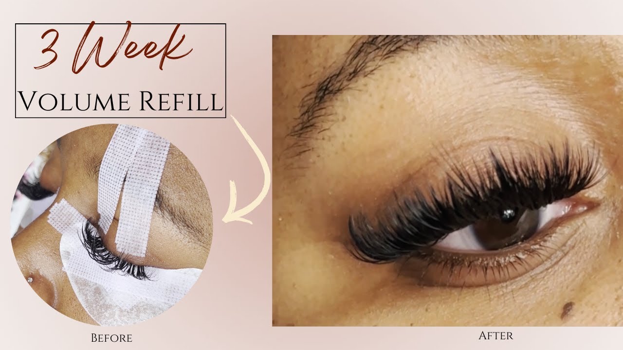 3 Week Volume Extension Refill | LWM (Lash with Me) from start to ...