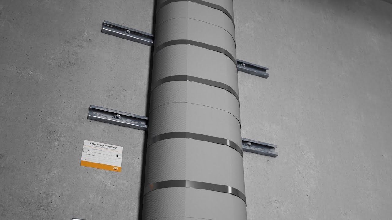 Mounting of cable bandage PYROWRAP® – OBO Bettermann - YouTube