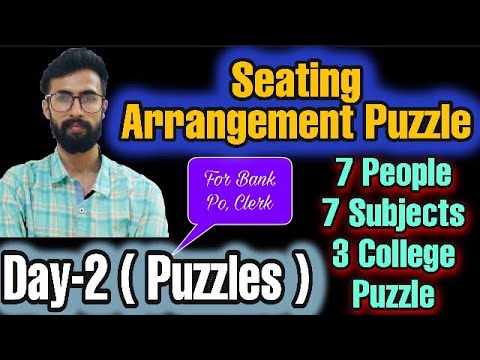 Day-2 Puzzle Seating Arrangement || Reasoning Puzzle ( 7 People, 7 Sub ...