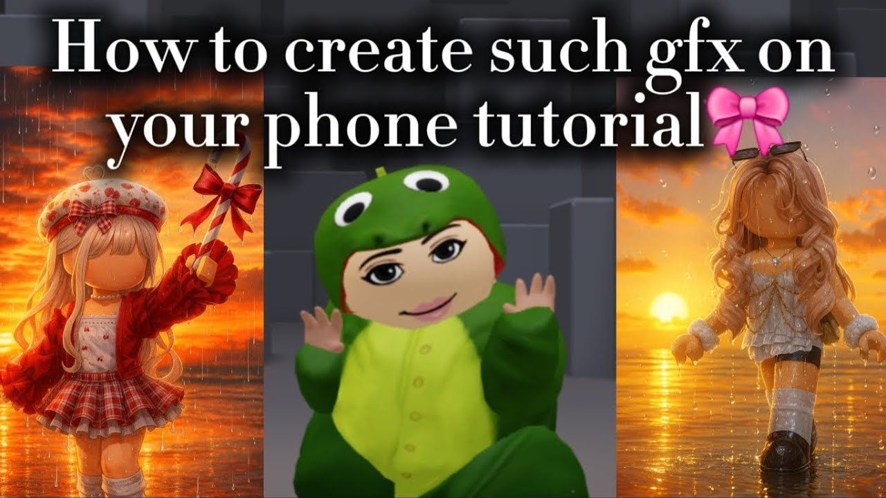 tutorial, how to create such gfx on your phone under a minute 🎀🩷 - YouTube