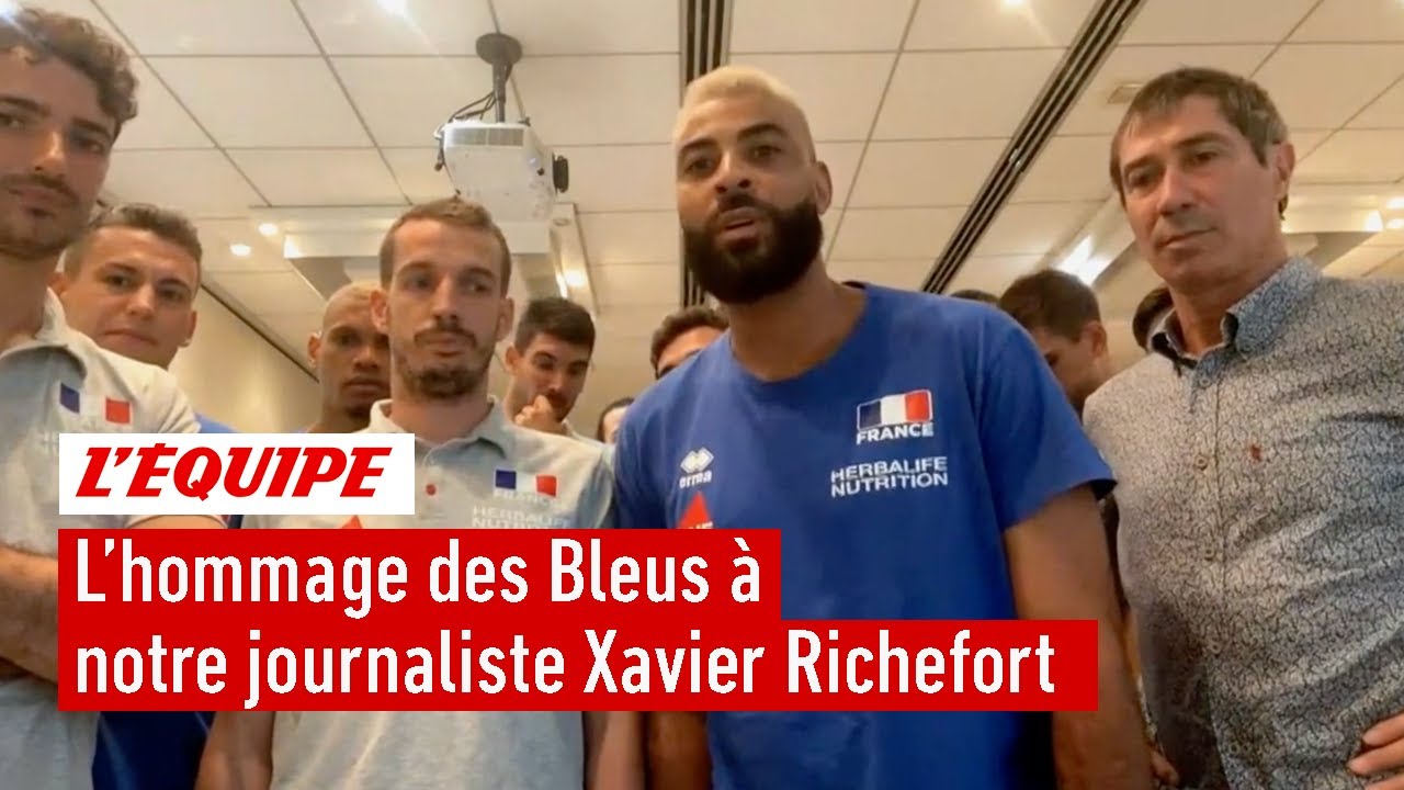 L'hommage de l'Equipe de France de volley à notre journaliste Xavier ...
