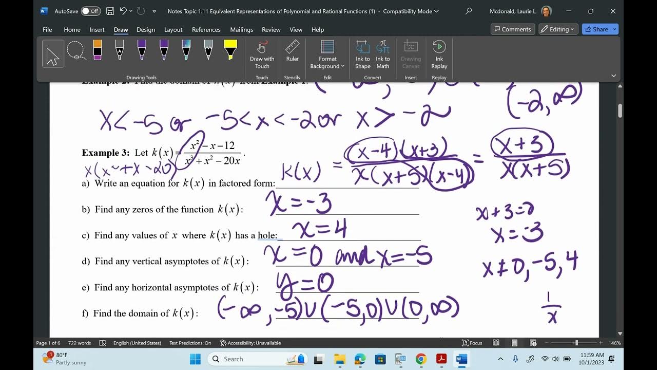 Ap Precalculus 1 11 Notes Part 1 Youtube