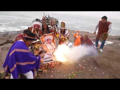 Peruvian shamans perform ritual of sound and smoke to bless candidates ahead of presidential runoff