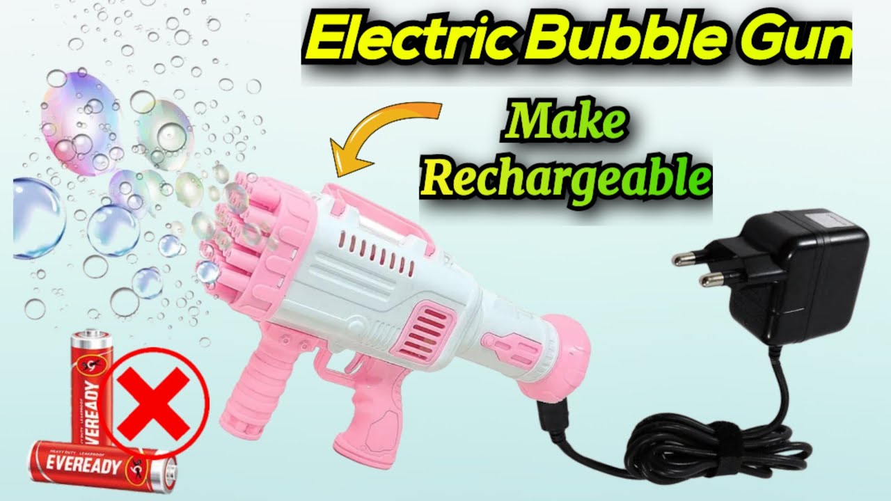 Say Bye To Battery Cell - Make Rechargeable Electric Bubble Gun - YouTube