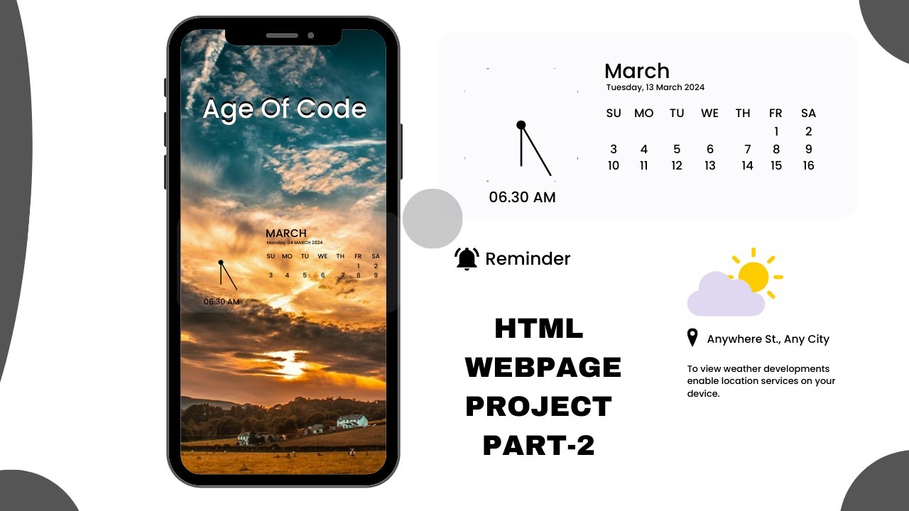Html Project For Beginners Html Webpage Project Part 2 Youtube 1323