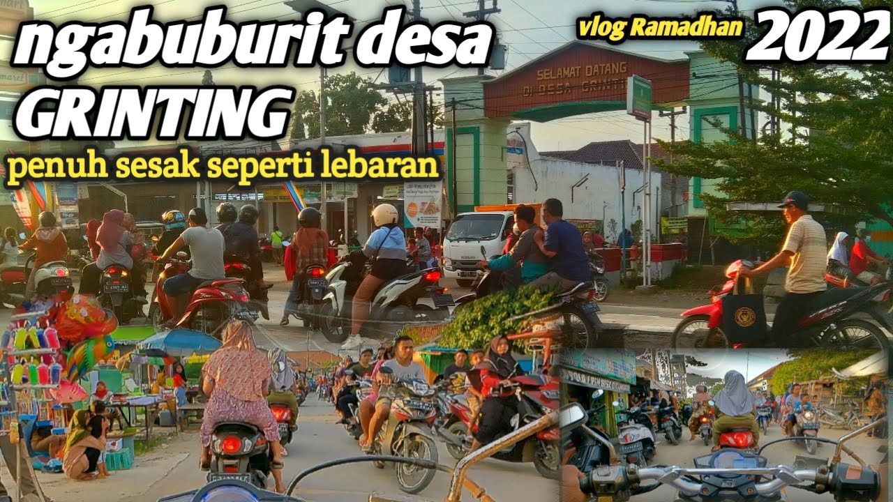 Ngabuburit desa Grinting Brebes || penuh sesak layaknya lebaran - YouTube