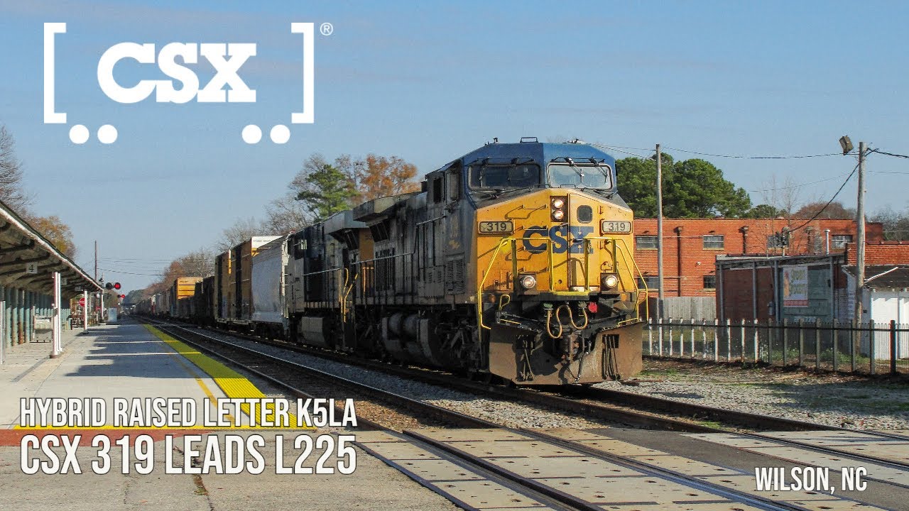 Hybrid K5LA Equipped CSX 319 Leads L225 Thru Wilson NC - YouTube