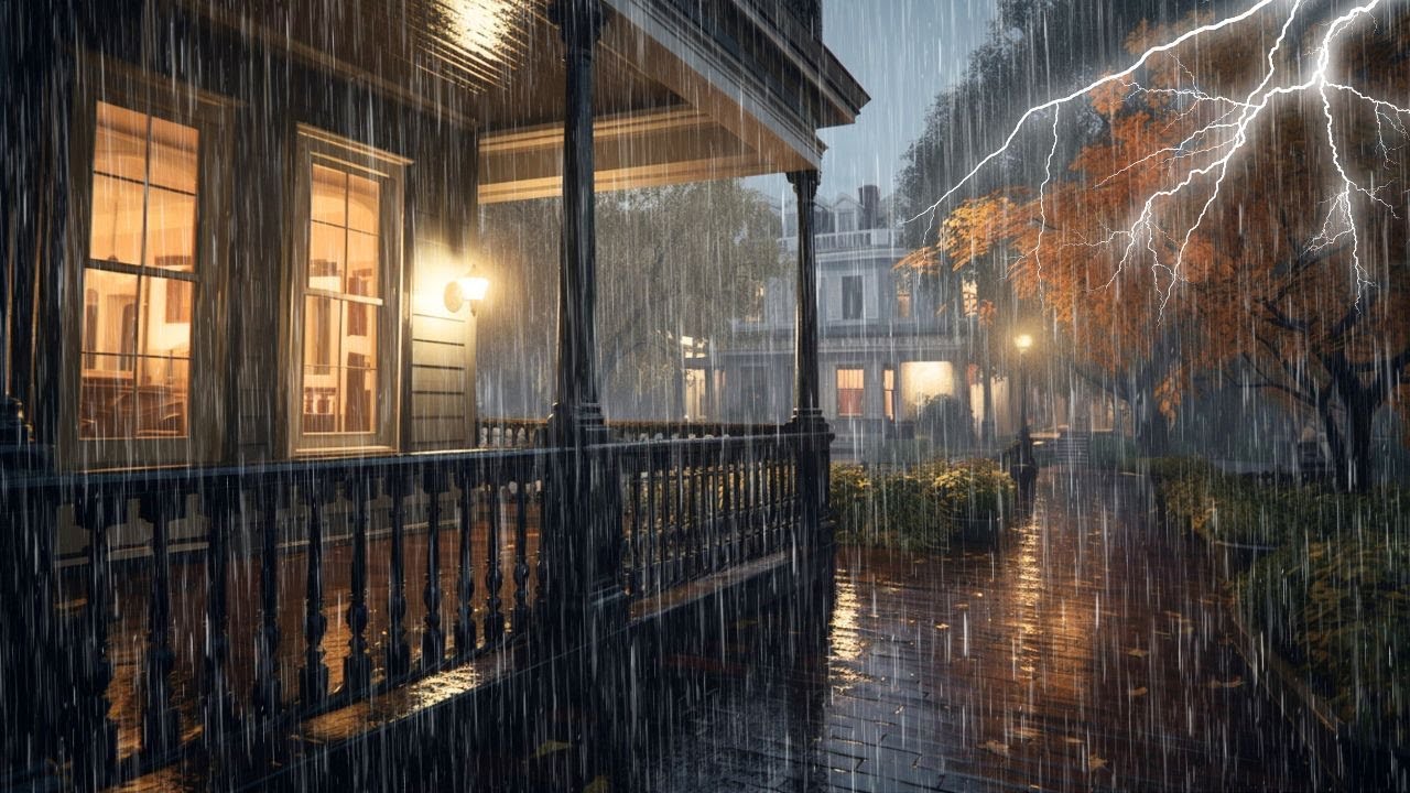 Thunder Sounds, Heavy Rain, Mountain House | Relaxing Rain For Sleep ...