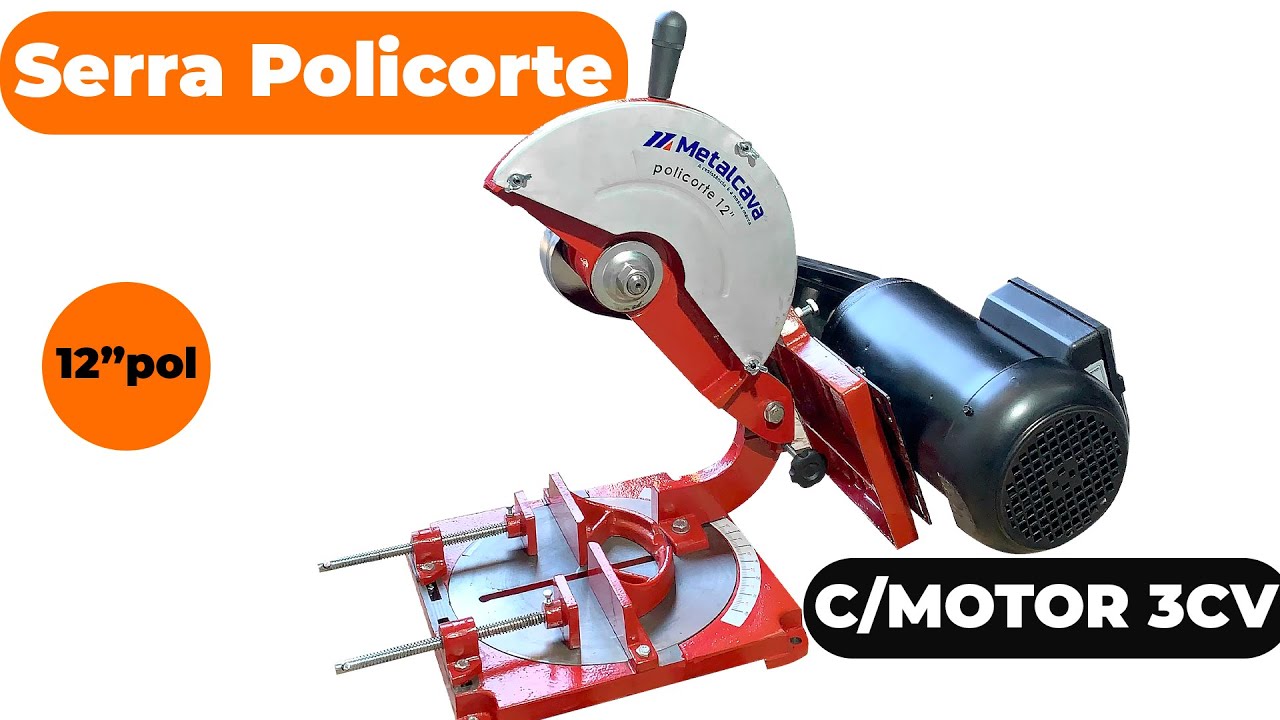 Serra Policorte 12" Polegadas Angular Com Motor Elétrico 3cv 2 Polos ...