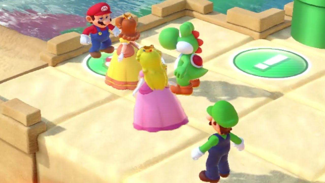 Super Mario Party - Watermelon Walkabout - Team Peach vs Team Mario ...